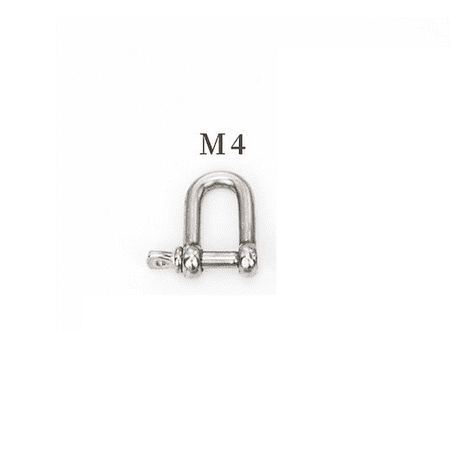 TILIYHELLO 1 Pieces M4 Stainless Steel Shackle, Chain D Ring Shackle ...