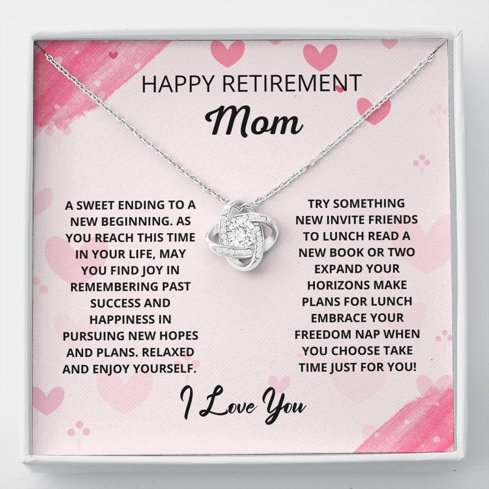Mom Retirement - New Hopes - Love Knot Necklace, Best Retirement Gift ...