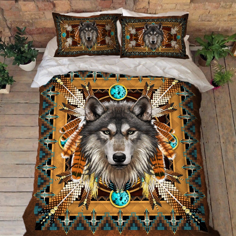 Flagwix 3 Pieces Twin Size Quilt Sets, Wolf Quilt Bedding Set TPT25QS ...