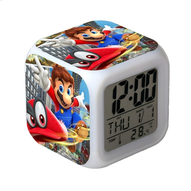 SAYDY R-timer Super Mario Bros 7 Color Changeable Digital Alarm Clock ...