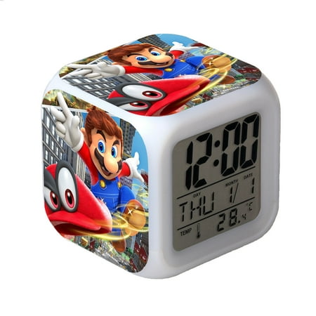 SAYDY R-timer Super Mario Bros 7 Color Changeable Digital Alarm Clock ...