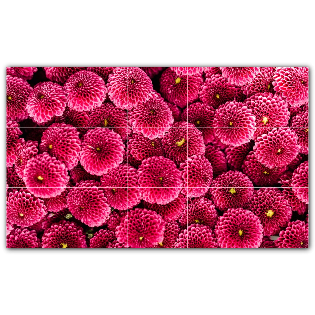 Picture-Tiles.com: Flowers Ceramic Tile Wall Mural WAL500643-53XL. 60"W ...