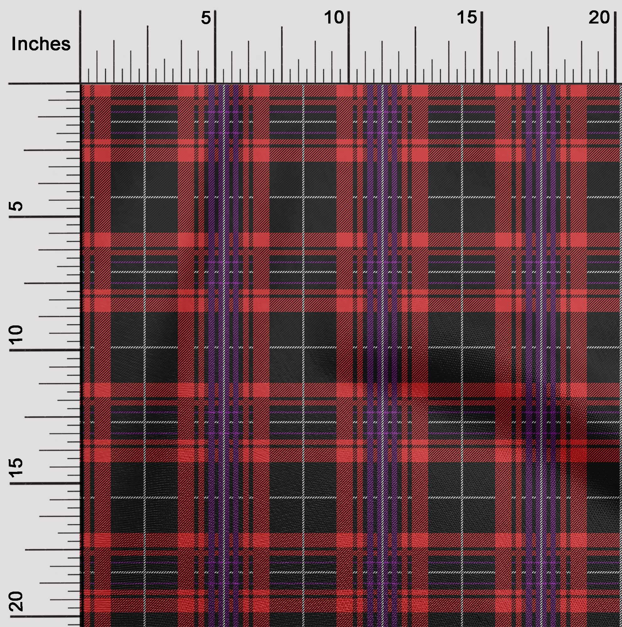 oneOone Silk Tabby Fabric Tartan Check Print Fabric By The Yard 42 Inch ...
