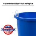 United Solutions 19 Gallon Plastic Utility Tub, Rope Handles, Royal ...