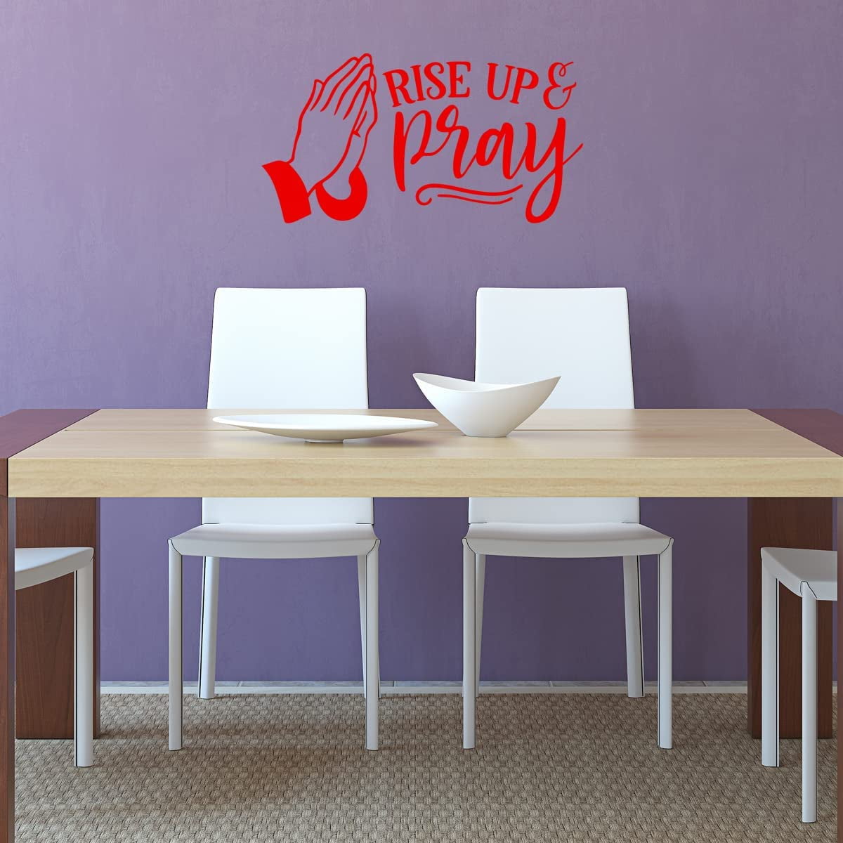 VWAQ Rise Up and Pray, Vinyl Wall Art Christian Decal Quote Religious ...