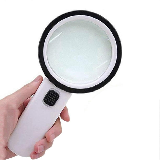 10X-LED Light Magnifier Illuminated Lens with 12 Lights Portable ...