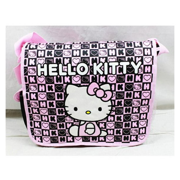Messenger Bag - Hello Kitty - Black Box Checker New School Book Bag ...