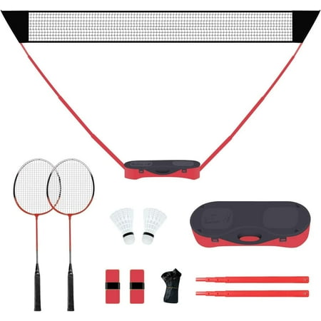 FBSPORT Portable Badminton Set with Net, Easy Setup Volleyball Net for ...