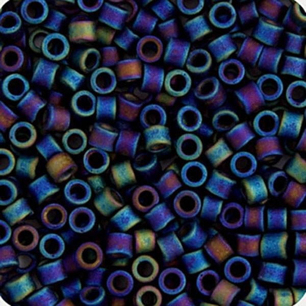 Click here for Miyuki Delica 11/0 Rd Black Grey Opaque Ab Matte 1... prices