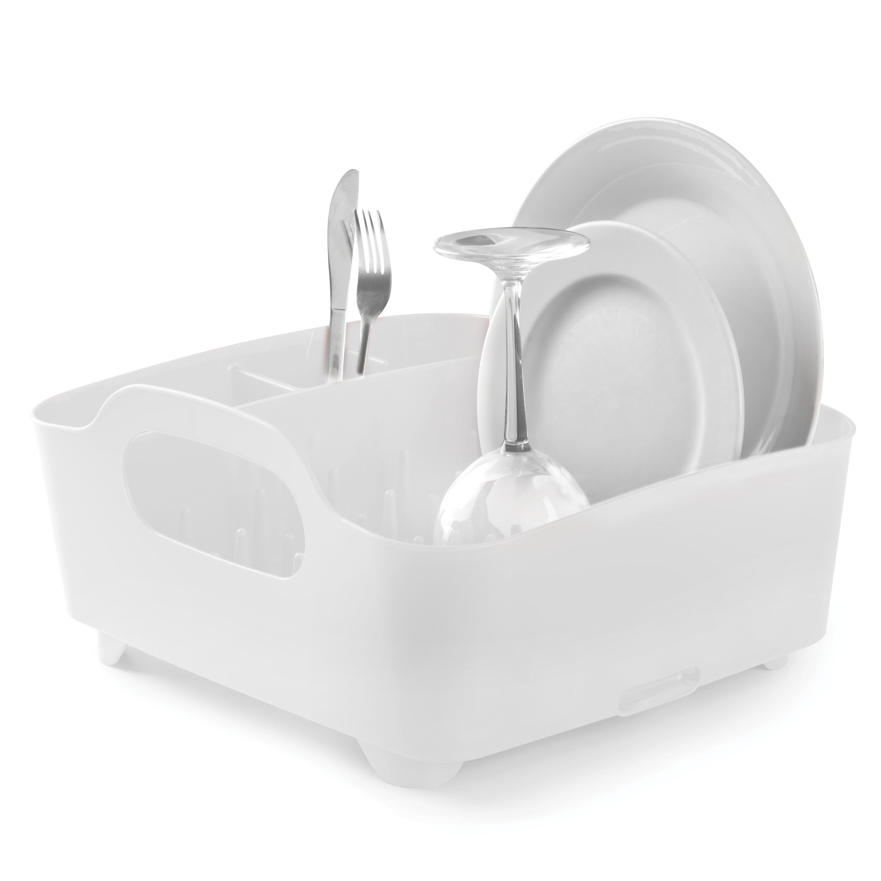 Umbra Tub Kitchen Dish Drying Rack, White - Walmart.com - Walmart.com