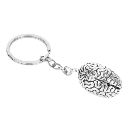 Brain Keychain Alloy Brainiac Iq Key Ring Fob Chain Medicine Human ...