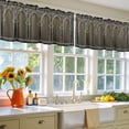 2 Pack Double Arches Valance for Window Vintage Traditional Gold Black ...