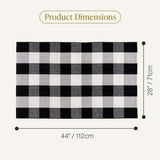 B&B Buffalo Plaid Runner Rug, Washable, Black and White Checkered Rug ...