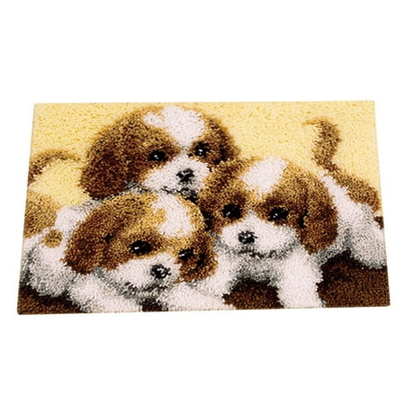 Three Dogs Latch Hook Kits Crochet work Crafts with Instruction ...
