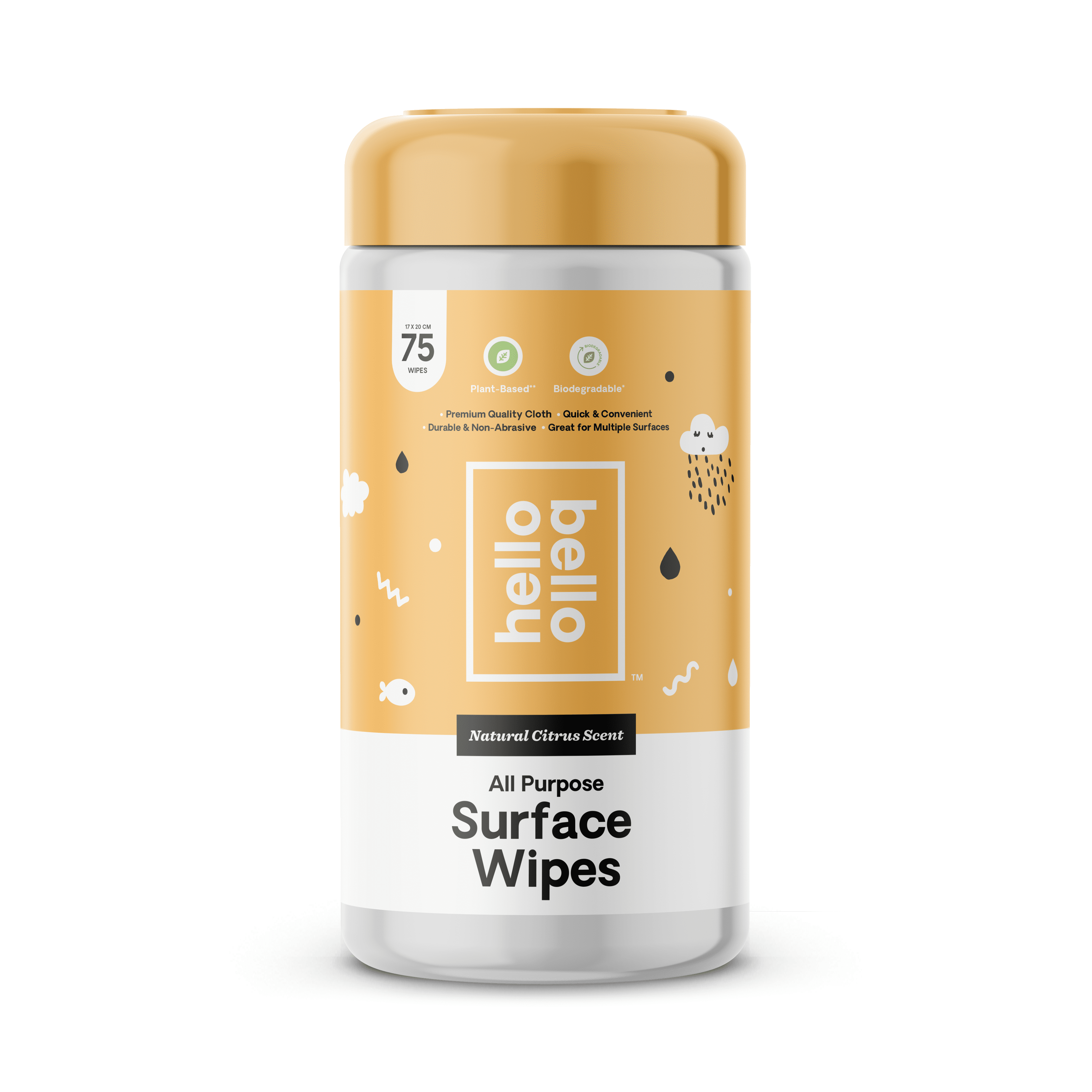 Hello Bello Surface Cleaning Wipes, 75ct - Walmart.com - Walmart.com