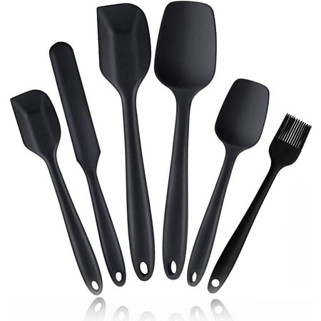 Heat Resistant Silicone Spatulas Set 6pcs, Seamless Design Non-Stick ...
