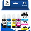552 Ink Bottles Ecotank 6 Pack ET-8550 ET-8500 Replacement for Epson ...