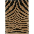 SAFAVIEH Soho Eglantine Animal Striped Wool Area Rug, Black/Brown, 2' x ...