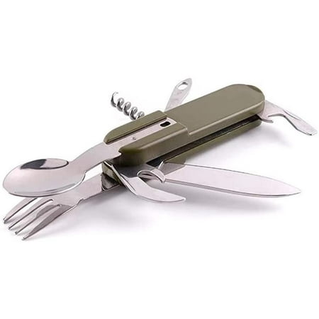 Foldable Camping Cutlery, Folding Camping Cutlery Stainless Steel ...