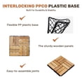 20-Pack Yellow Acacia Wood Deck Tiles, 12"x12" Checker Pattern ...