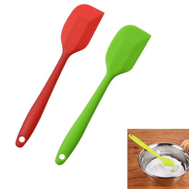 2 Pack Flexible Silicone Spatula Heat Resistant Non-Stick Rubber ...