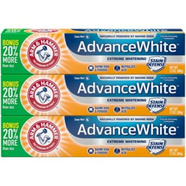 ARM & HAMMER Bright & Strong Truly Radiant Toothpaste, Crisp Mint, 4.3 ...