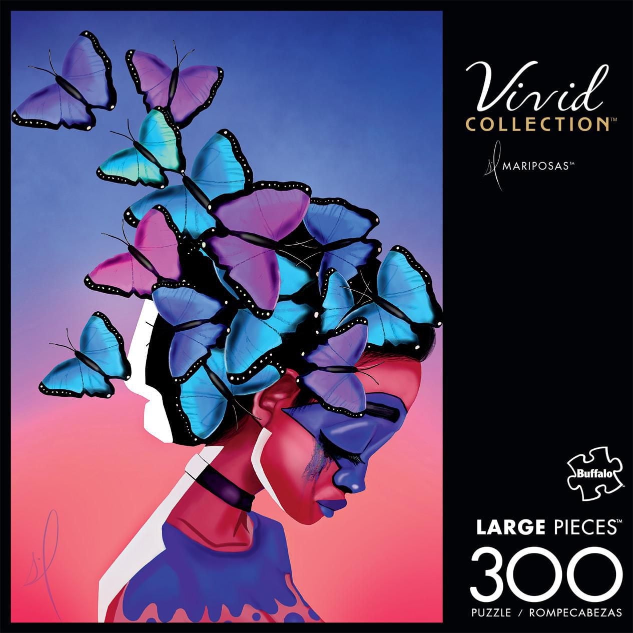 Buffalo Games – Vivid series - Mariposas - 300 Piece Jigsaw Puzzle ...