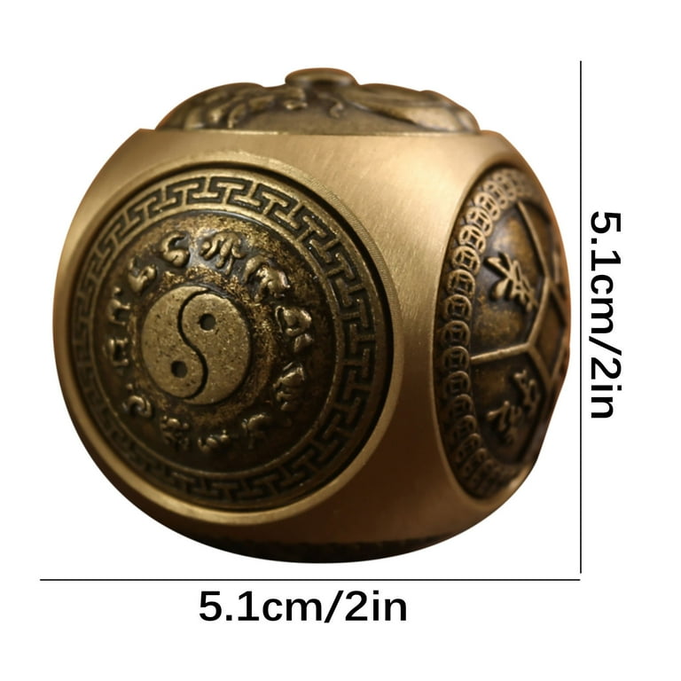 JGJJUGN Brass Hexagon Ball Fidget Spinner Elegant Hand Spinning Gift Unique Brass Decompression Toy High End Qiankun Spinner Premium Handheld Spinner Stress Relief Brass Gadget Walmart