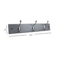 Home Basics 3 Double Hook Wall Mounted Hanging Rack, Grey - Walmart.com
