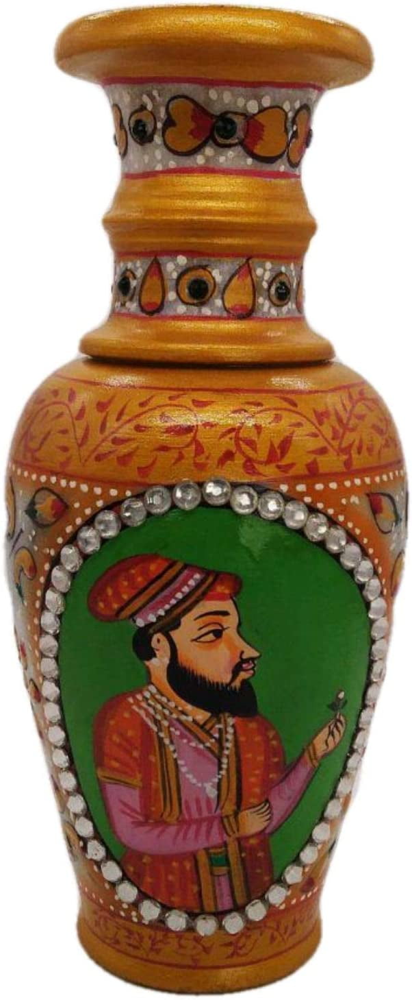 India Meets India Handicraft Flower Vase with Antique Mughal Design ...