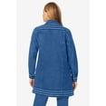 Jessica London Women's Plus Size Long Denim Jacket Oversized Jean ...