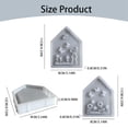 ZMKIAG Art House Shape Resin Silicone Molds,3D Silicone House Candle ...