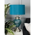 DecMode 28" Blue Table Lamp with Blue Fabric Shade - Walmart.com