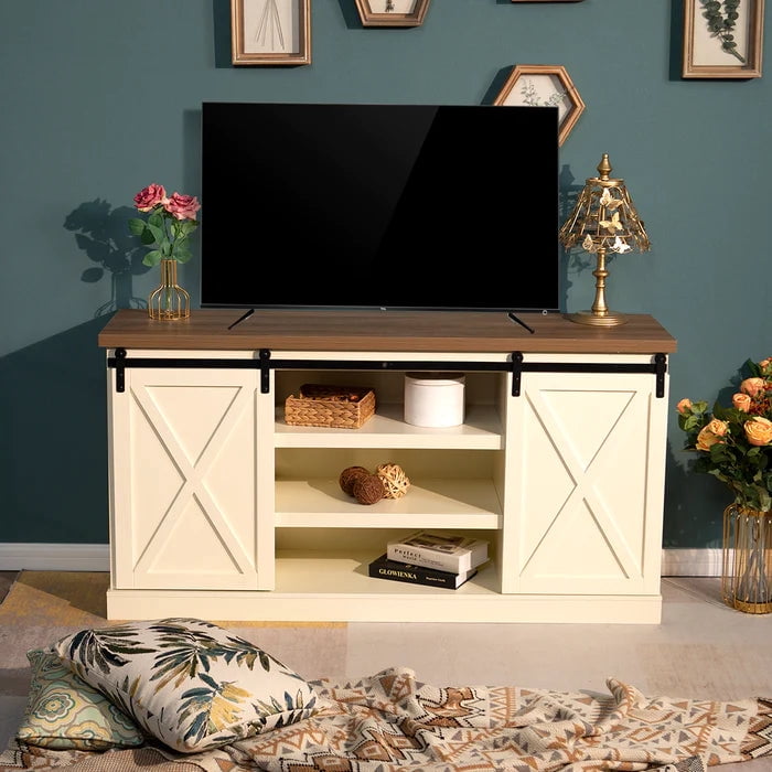 Sophia&William 55'' Sliding Barn Door Kitchen Sideboard Buffet Storage ...