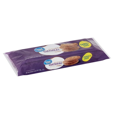 Great Value Oatmeal Cookies Family Size, 18 Oz. - Walmart.com