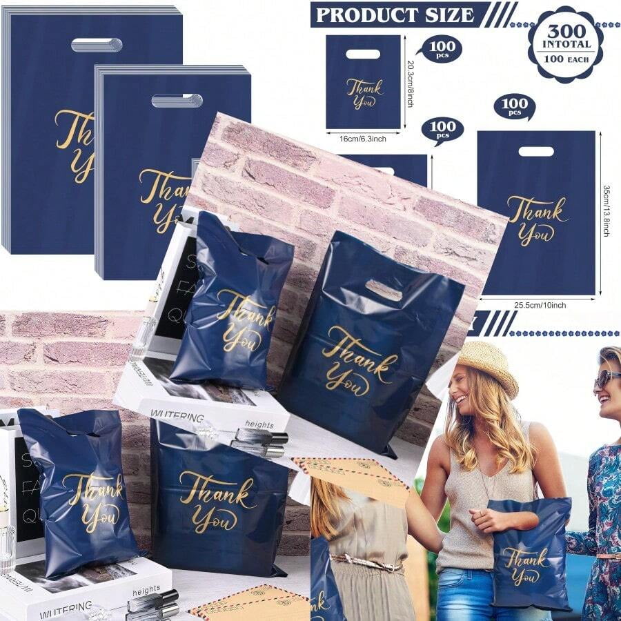 Click here for Na Na 300 Pcs Thank You Bags For Busin Small 3 Siz... prices
