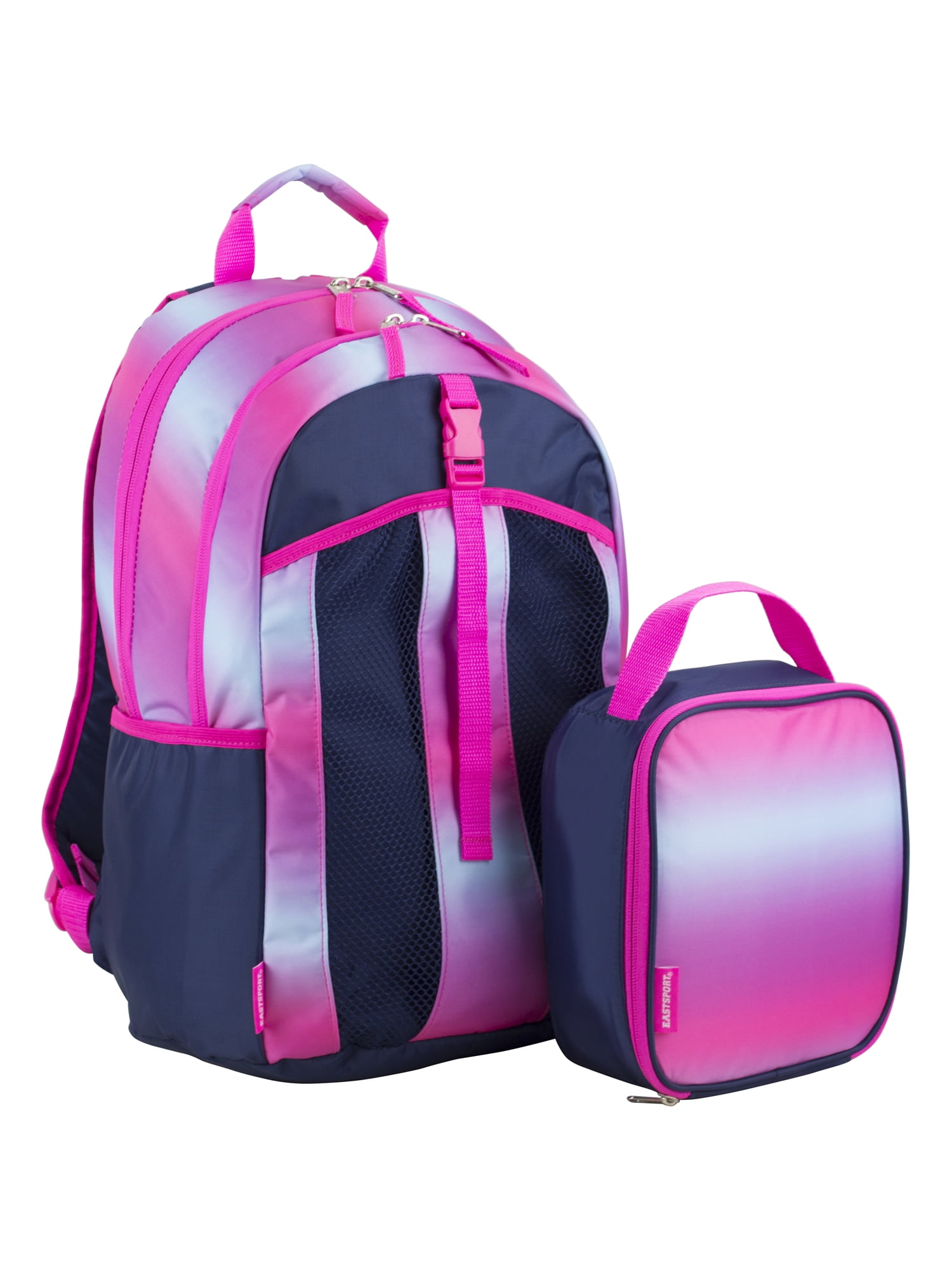 Eastsport Backpack with Bonus Matching Lunch Bag, Gradient Ombre ...