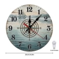 2D Flat Wall Clock Art Print, Silent Non Ticking Battery Operated ...