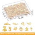 120Pcs 10 Style Alloy Cabochons Links Beads for DIY Epoxy Resin ...