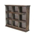Rustic Nine Slot Wooden Open Wall Cabinet - Walmart.com