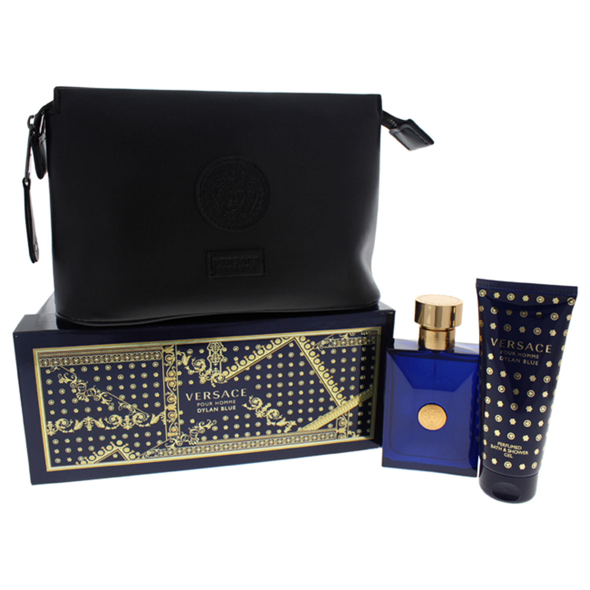 Dylan Blue by Versace for Men - 3 Pc Gift Set 3.4oz EDT Spray, 3.4oz ...