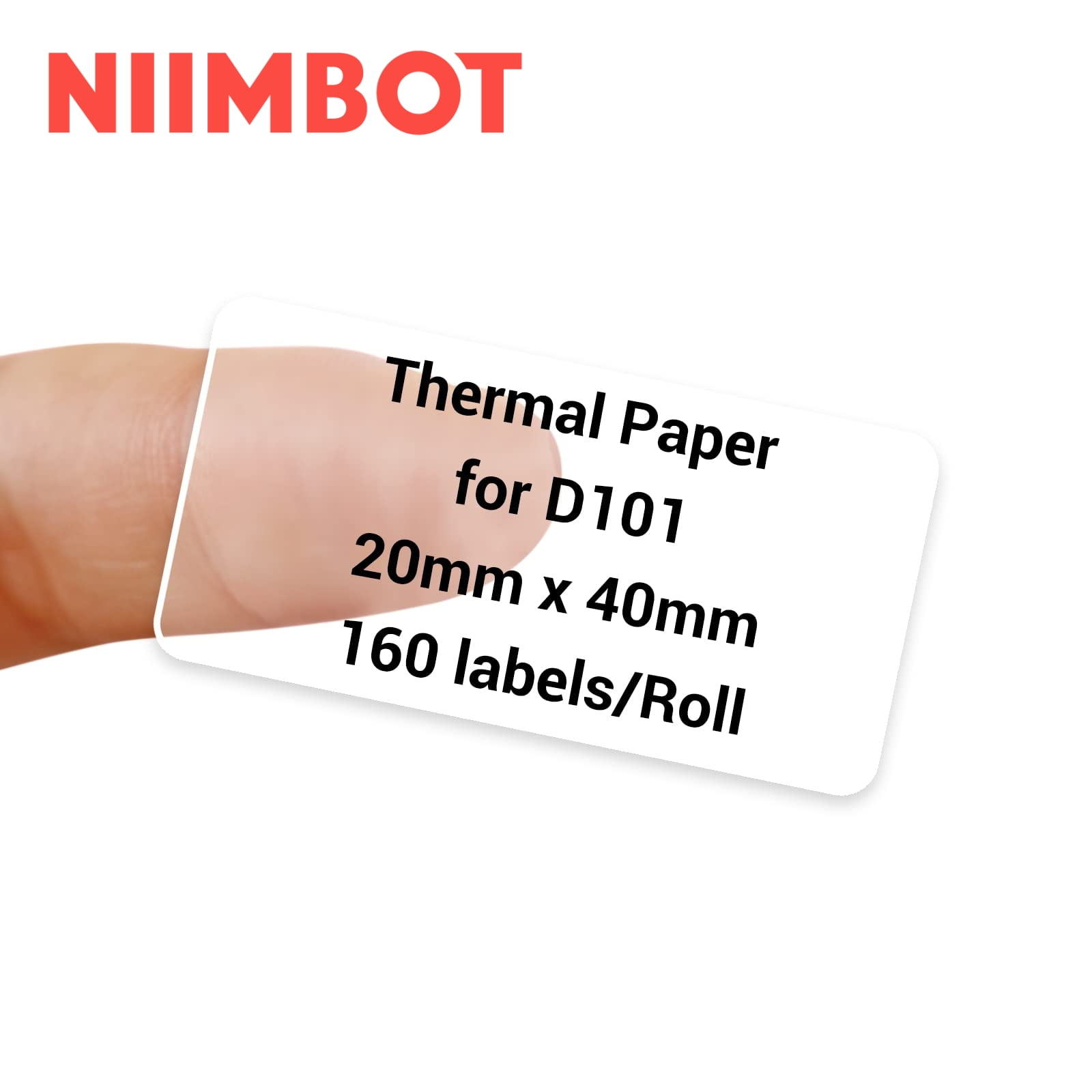 NIIMBOT D101 Labels, 0.79"x 1.57"(20x40mm) Thermal Sticker Label for ...