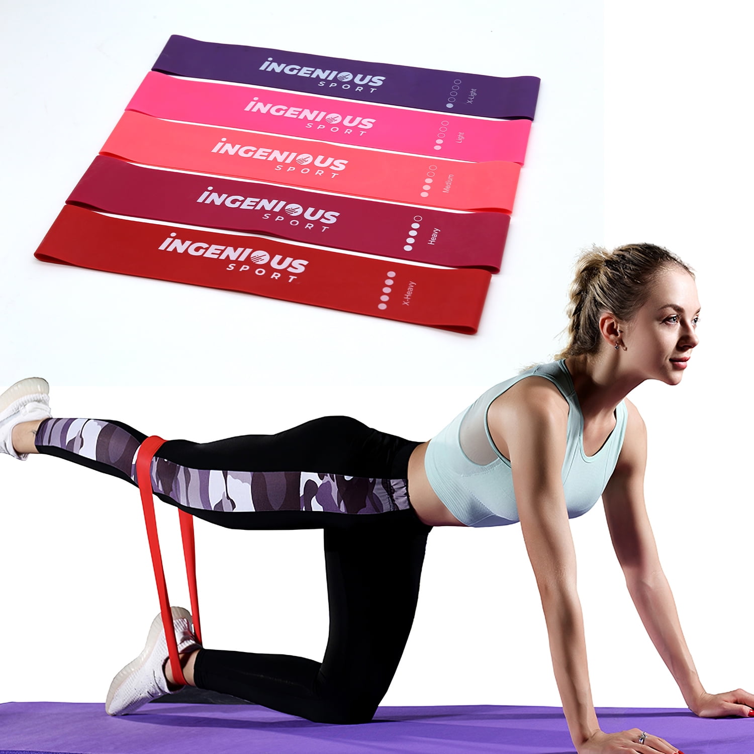 Ingenious Sport 5 levels Resistance Bands, Skin-Friendly Resistance ...
