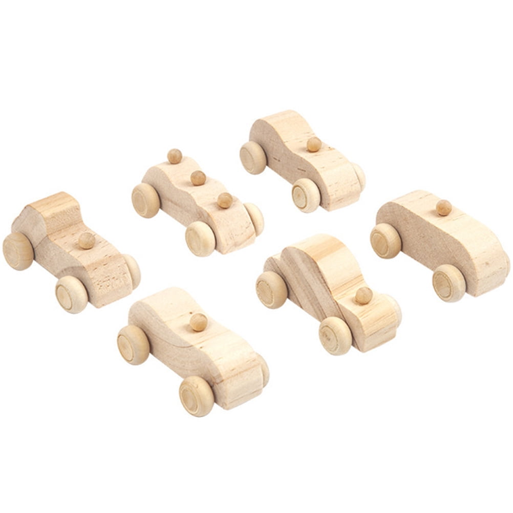 Click here for Unomor 6pcs Wood Diy Car Toys Wooden Car Crafts Di... prices