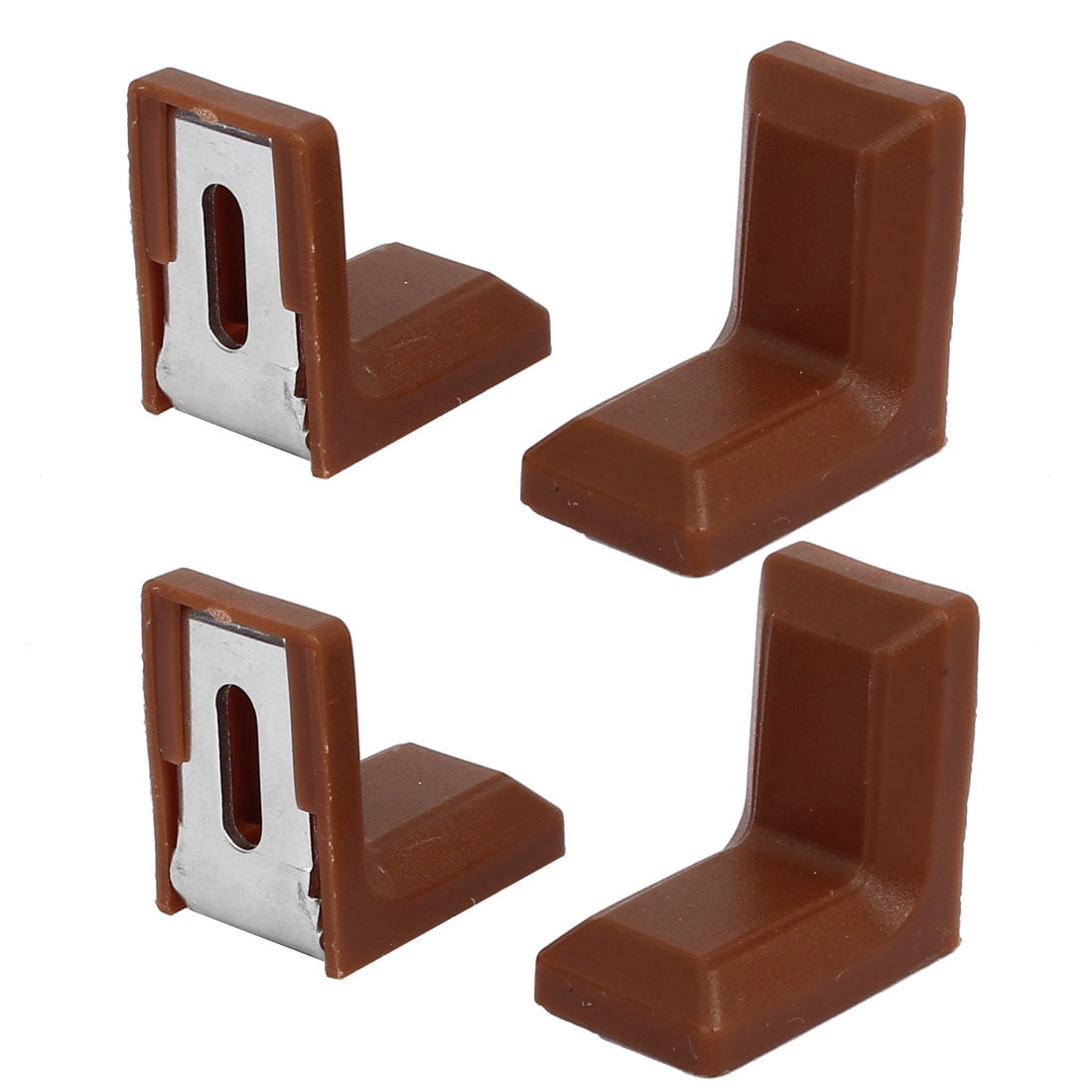 28mmx17mmx28mm Plastic L Shaped Cover Right Angle Corner Brace Brackets ...