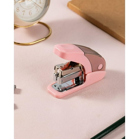 Effortless Mini Stapler Set, 20 Sheet Capacity, Integrated Remover & Staple Storage, Holds 1/4 ...