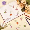 10Pcs 5 Styles Carbon Steel Paper Clips with Alloy Enamel Pendants ...