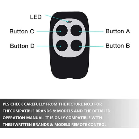 "Universal Garage Door Remote Craftsman and Programmable Garage Door ...