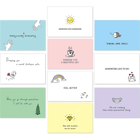 30 Pieces Social Distancing Greeting Cards Assortment, Funny Quarantine ...