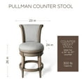 Maven Lane Pullman Counter Stool, Reclaimed Oak Finish w/ Ash Grey ...